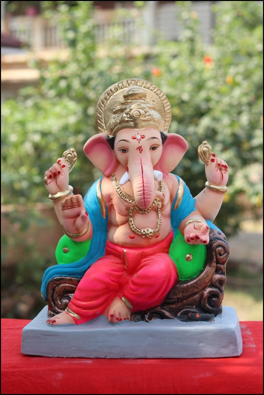 Eco-Friendly Clay Ganesh Idols 15 inches (EF27) – buniyaa.com