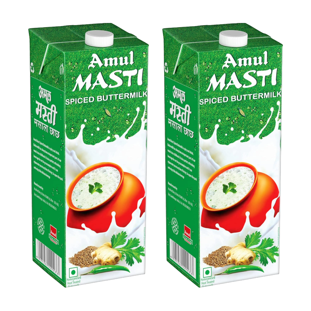 Amul Masti Buttermilk (Chaas) – 1L x 2 Pack | Refreshing Indian Bevera ...