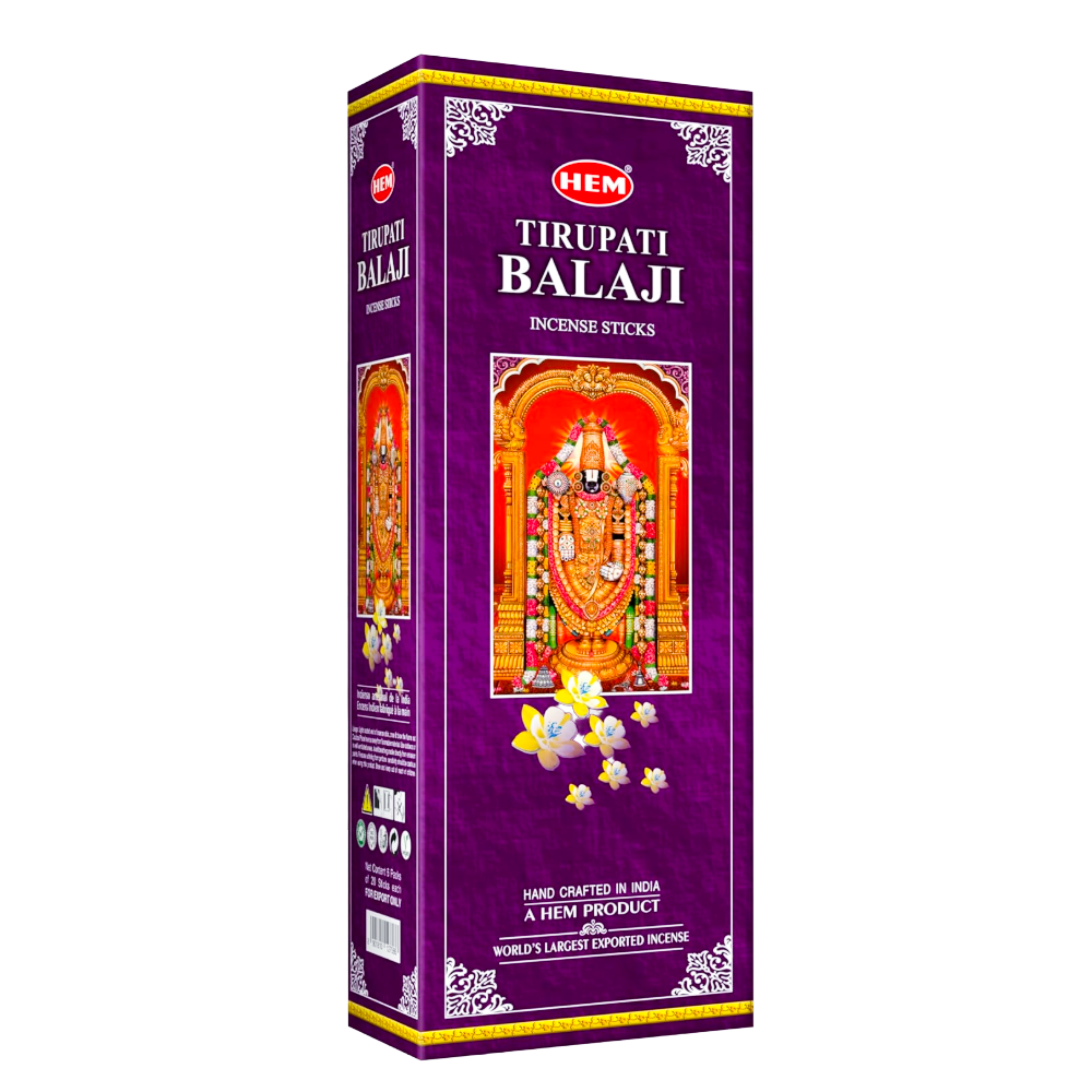 Hem Tirupati Balaji Incense Sticks – 120 Sticks | Spiritual Fragrance ...