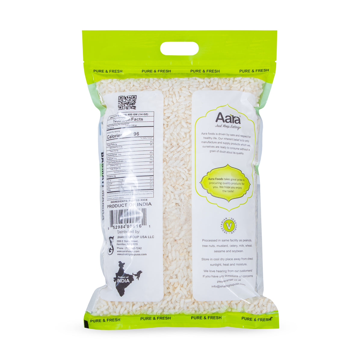 Buy AARA Basmati Mamra (Puffed Rice) 400 GM Online in USA – buniyaa.com