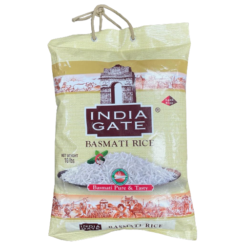 India Gate Basmati Rice - 10 LB (Jute Design Bag) – buniyaa.com