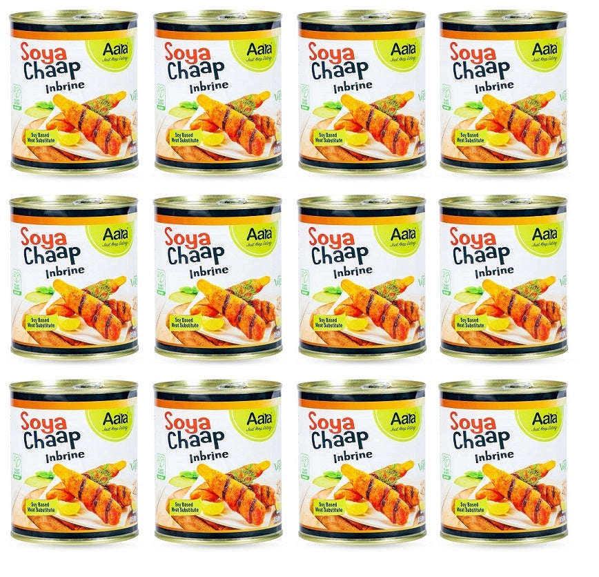 Bulk Soya Chaap (Plant Based Protein) Aara Brand - 1 Case - 12 Packs x ...