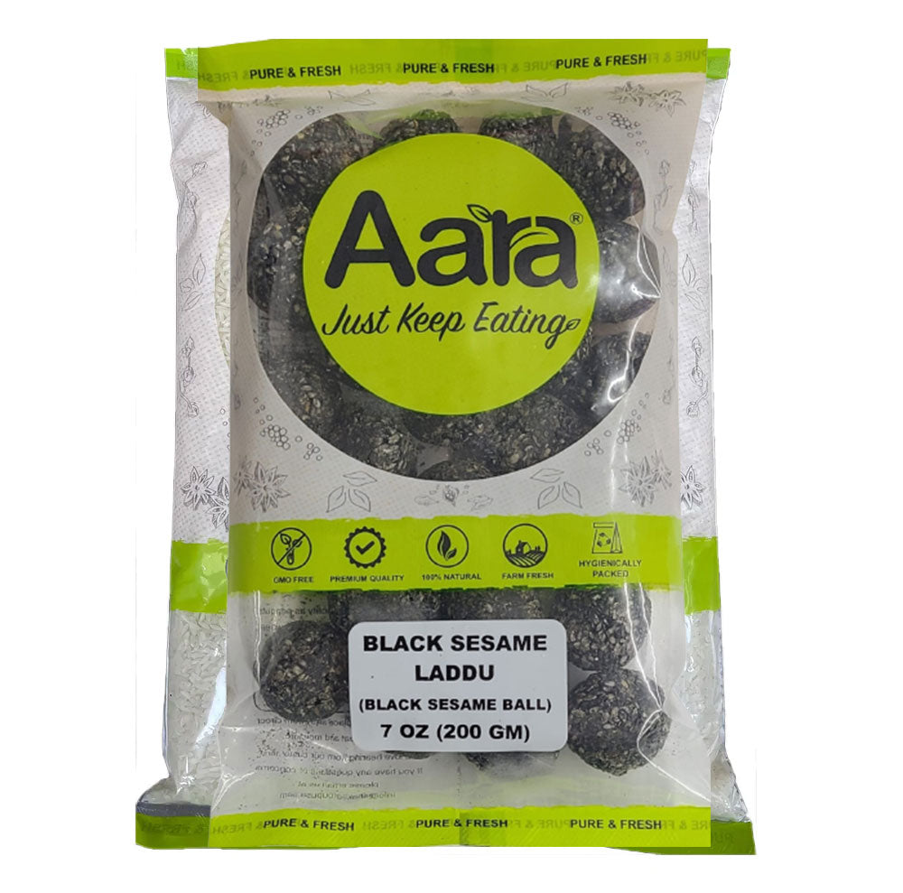 Aara Black Sesame Laddu - 7oz – buniyaa.com